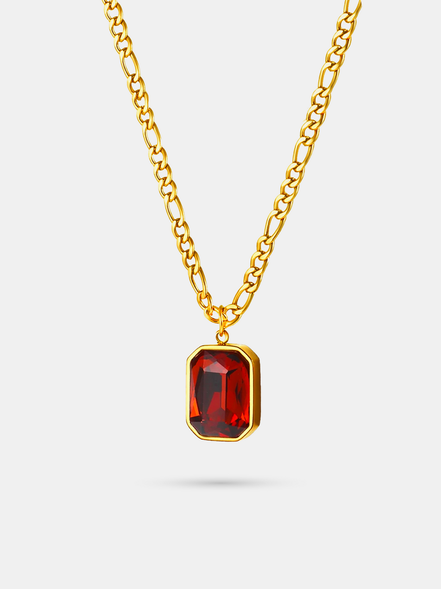 JOELE GOLD Crystal Chain Necklace – Saint Luca Jewelry