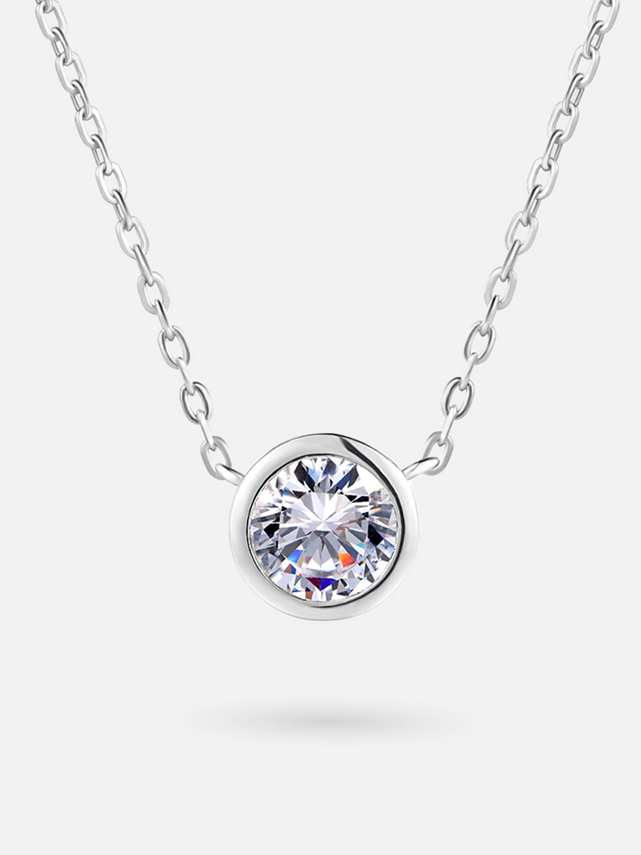MIRANDA SILVER Crystal Necklace - Saint Luca Jewelry