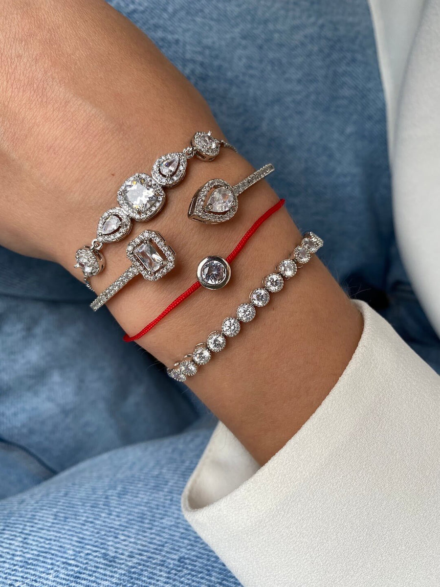 CRYSTAL KARMA SCARLET DIAMONTE 4 BRACELETS SET - Saint Luca Jewelry