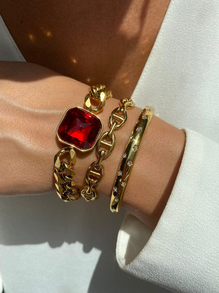 SCARLET DYNASTY SS TRIPLE GOLD SET – Saint Luca Jewelry